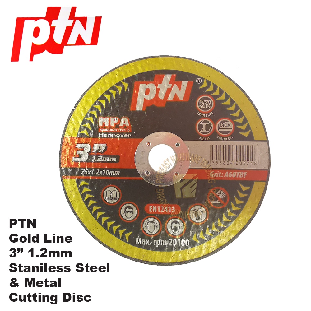 PTN 3" Cutting Disc For Cutting Metal and Stainless Steel | Shopee Malaysia