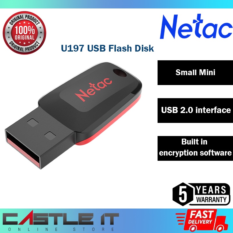 NETAC U197 128GB 64GB 32GB 16GB Small and Portable Flash Drive Pen ...