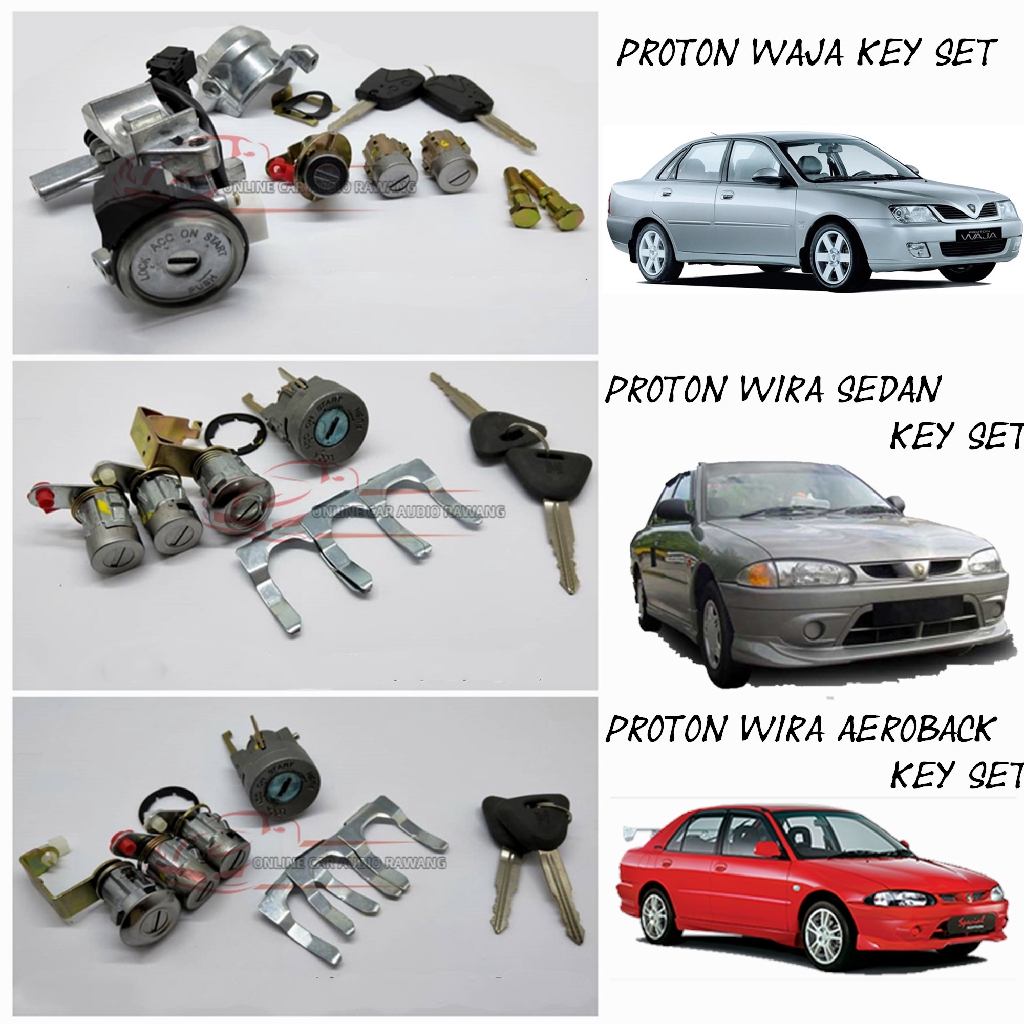 Proton Wira Sedan / Wira Aeroback / Waja Ignition Lock & Key Trunk Tail ...