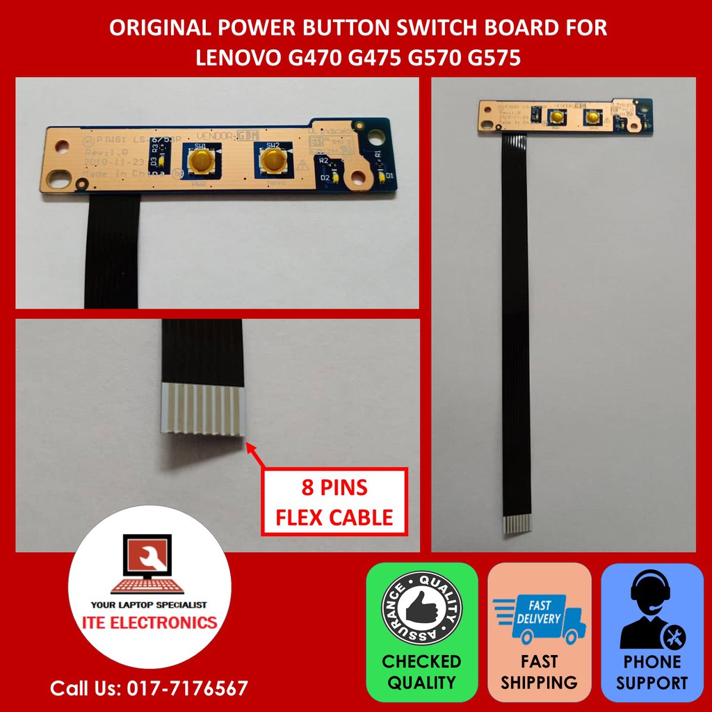ORIGINAL NEW LENOVO G470 G475 G570 G575 ON/OFF POWER BUTTON SWITCH ...