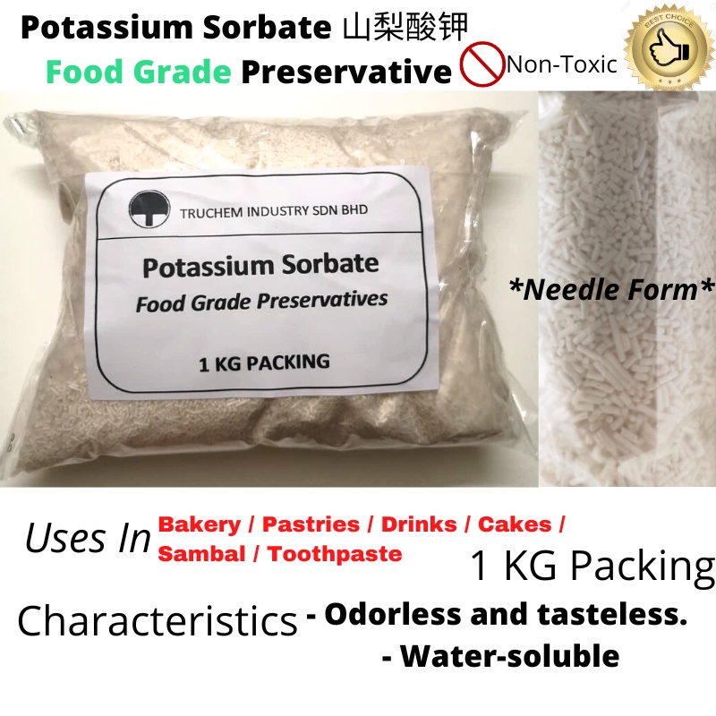 1KG Potassium Sorbate/ Food Grade Preservative Bakery Pastries Drinks ...