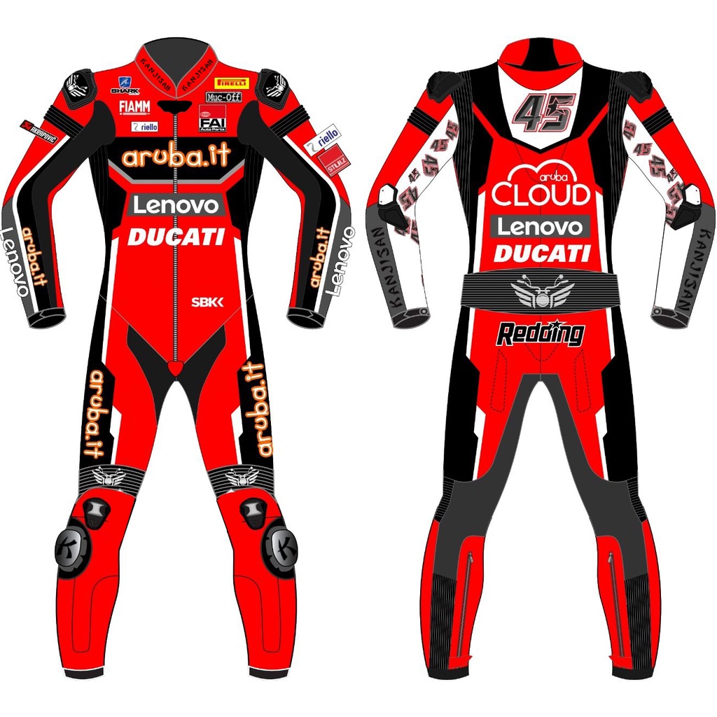 Ducati Professional Motorcycle Racing Suit Full Safety And Protective ...