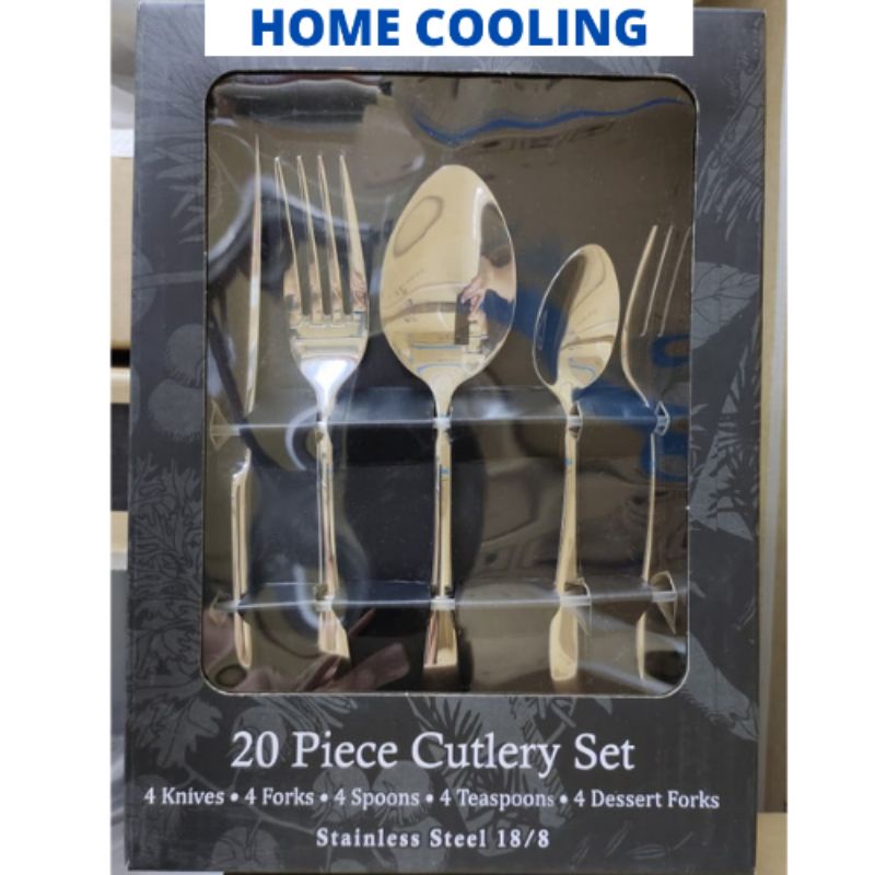 STAINLESS STEEL CUTLERY SET ( 20 PIECE ) | Shopee Malaysia