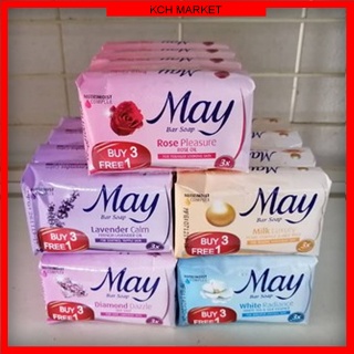 May Bar Soap (3PCS X 85G) LAVENDER CALM/ROSE PLEASURE/DIAMOND DAZZLE ...