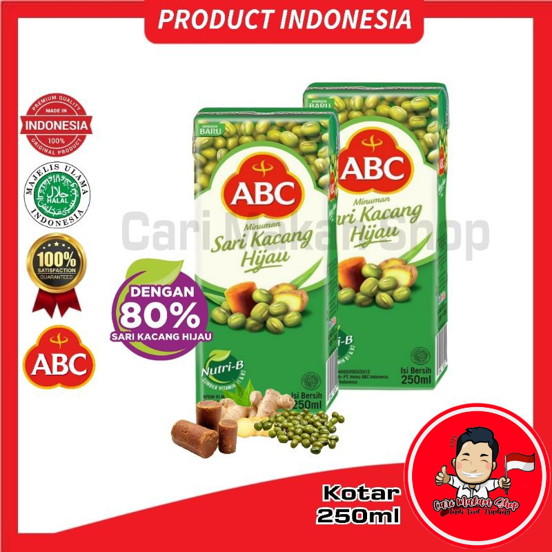 Cap ABC Sari Kacang Hijau 250ml Product Indonesia 🇮🇩 Minuman kesehatan ...