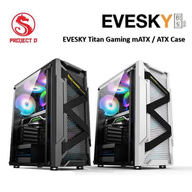 📌Ready Stock📌EVESKY Titan Gaming mATX / ATX Case | Shopee Malaysia