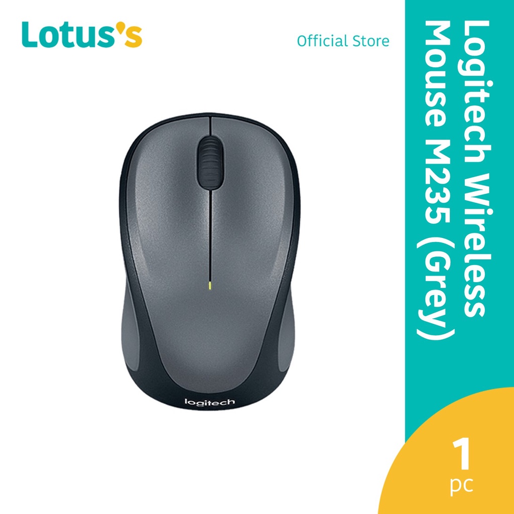 Logitech Wireless Optical Mouse M235 (Grey) | Shopee Malaysia