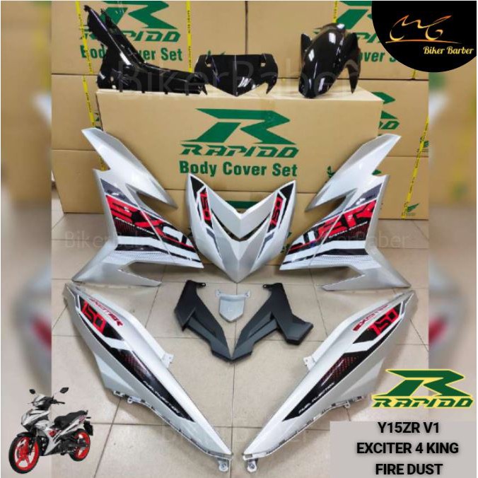 [READY STOCK] RAPIDO COVER SET Y15ZR V1/V2 EXCITER 4 KING FIRE DUST (STICKER TANAM/AIRBRUSH ...