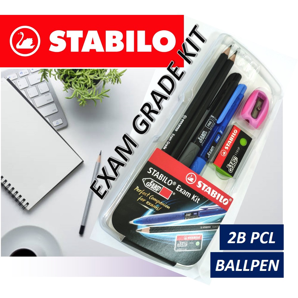 Stabilo Stationery Set Exam Kit with Exam Grade Ball pen set school set ...