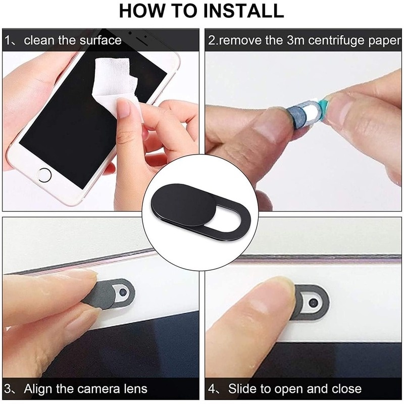 For iPhone & Android Phone Web Laptop PC Universal Plastic WebCam Cover ...