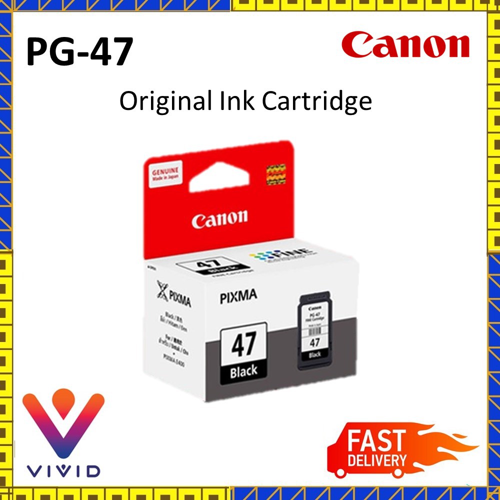 Canon PG-47 Black Cartridge box condition ink 100% good | Shopee Malaysia