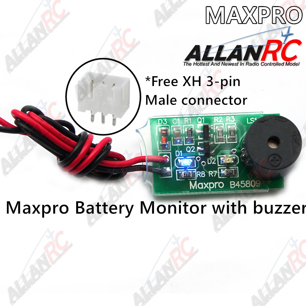 Maxpro Battery Monitor With Buzzer for 7.4V 2S Lipo | Shopee Malaysia