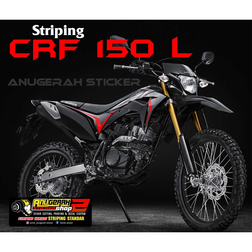 Honda CRF 150 L BLACK Striping | Shopee Malaysia