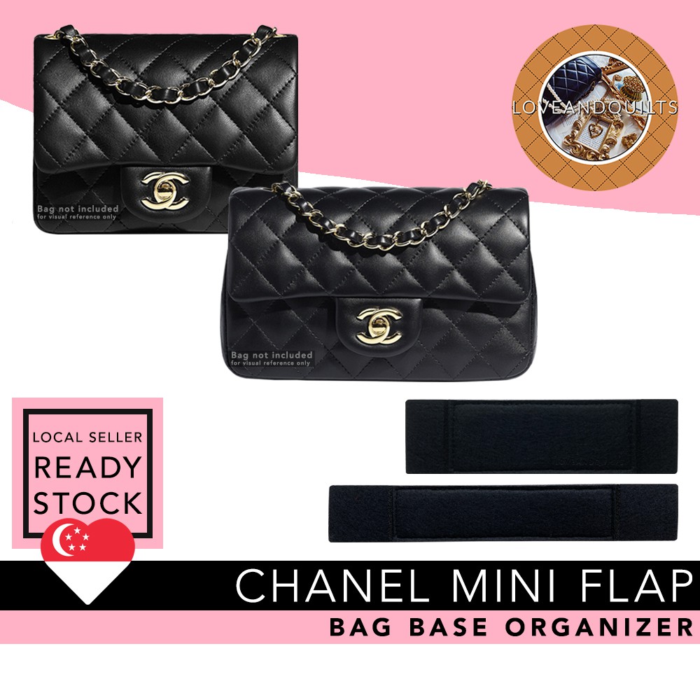 Bag Base Shaper for Chanel Mini Square Rectangular Insert Protector | Felt Bag Shaper Organizer ...