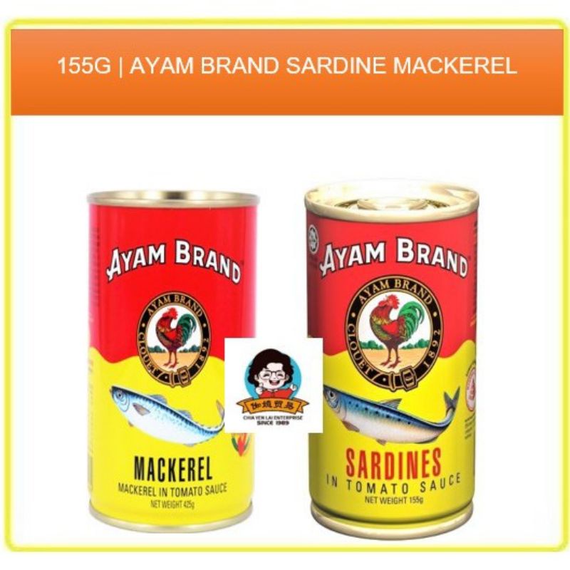 425G | 230G | 155G | SARDINE AYAM BRAND | SARDIN CAP AYAM | MACKEREL ...