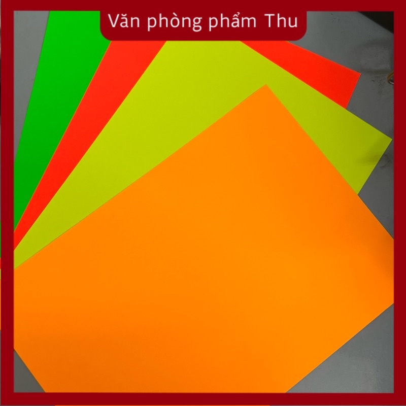 A4 luminous Decal paper in green, yellow, orange, orange red. Buy 5 or ...
