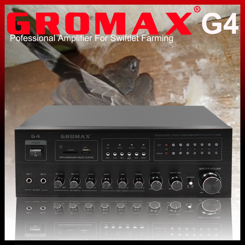 GROMAX G4 Professional Power Amplifier with bluetooth | Shopee Malaysia