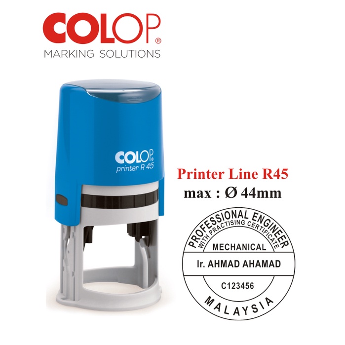Colop Round Chop R12/R17/R24/R30/R40/R45/R50 / Rubber Stamp / Self-Inking Stamp | Shopee Malaysia