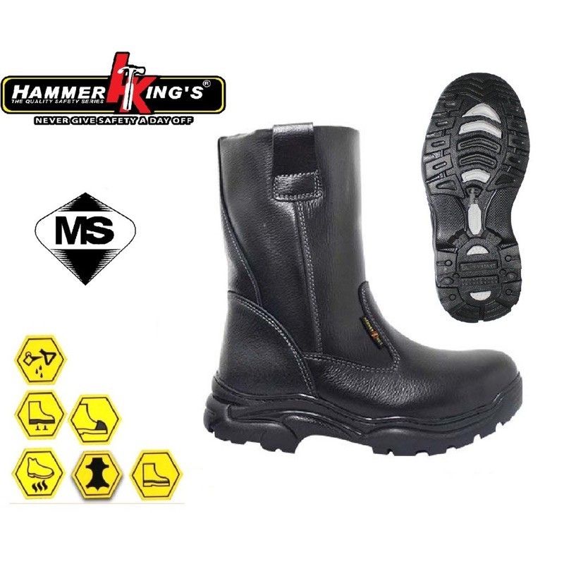 Original Hammer King Safety Shoes 13022 High Cut Kasut Safety Angel ...
