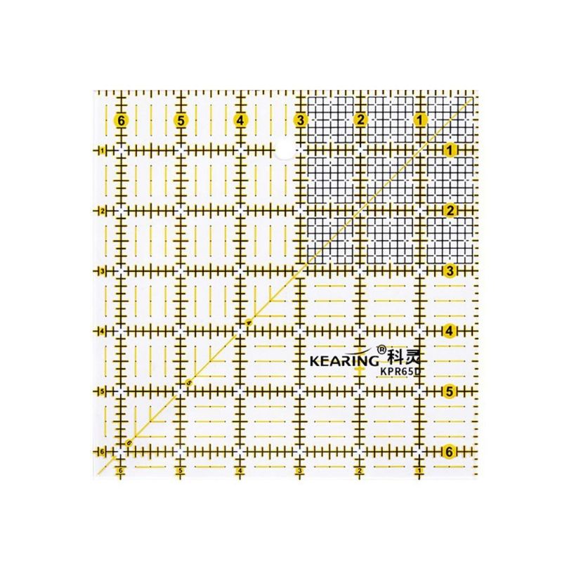 DIY Acrylic Patchwork Ruler Double Color Feet Tailor Yardstick Roller ...