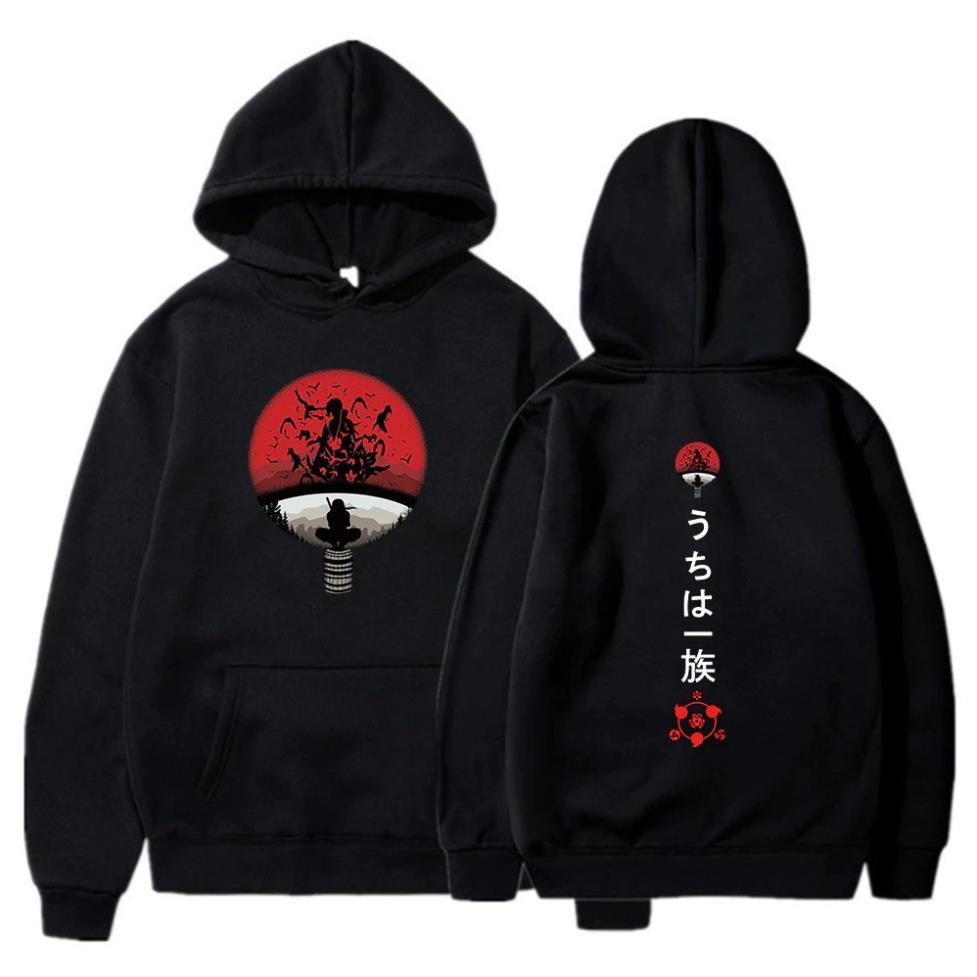Hoodie printed with Anime Naruto Switer Itachi Sasuke Clan Uchiha ...