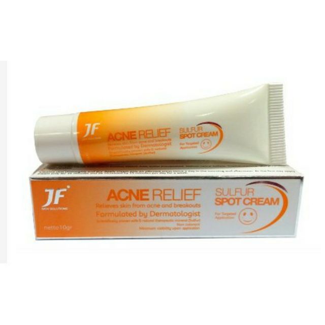 JF Sulfur Spot Cream Acne Relief Antiacne Cream 10g | Shopee Malaysia