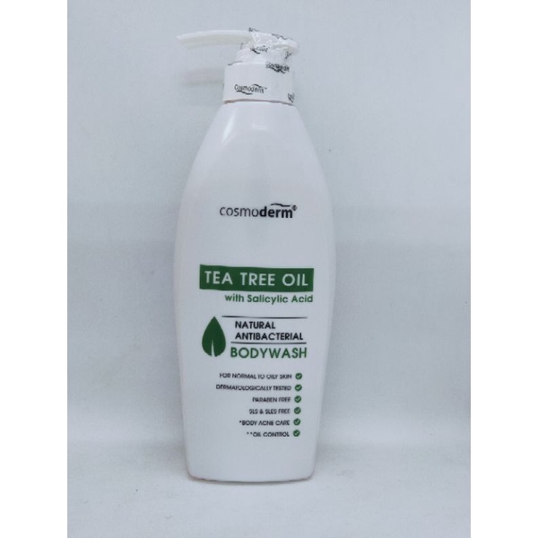 Cosmoderm Tea Tree Oil Natural Antibacterial Body Wash 500ml | Shopee ...
