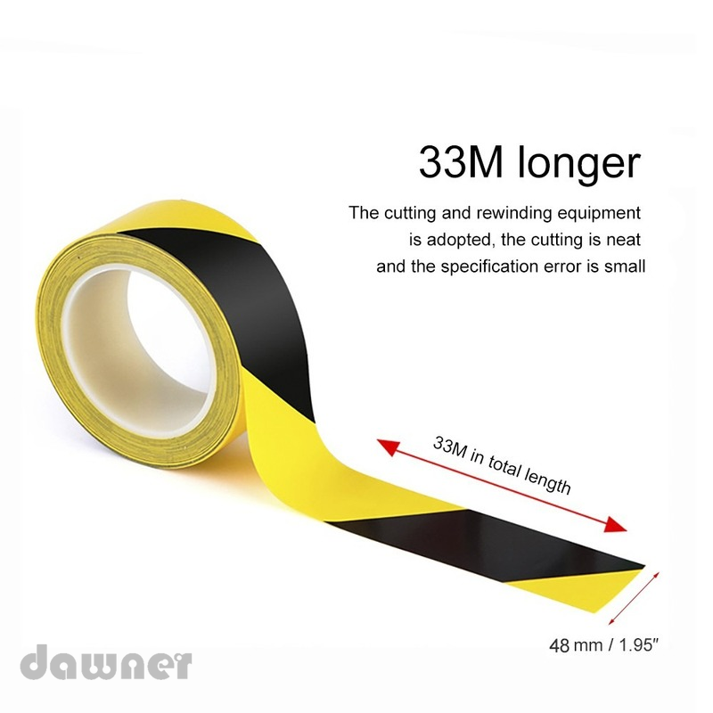 (READY STOCK MALAYSIA) Floor Tape 48mm X 33m Floor Safety Caution Warning Tape PVC Vinyl Floor ...