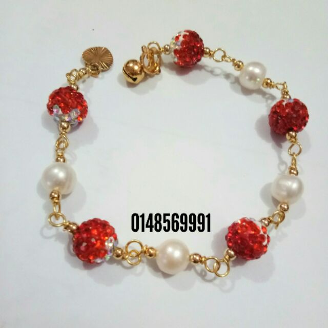 💖Gelang batu swarvoski+batu mutiara ori ikat suasa | Shopee Malaysia