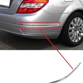 REAR BUMPER CHROME MOULDING MERCEDES W204 (1PC) Sedan C200 C220 C350 ...