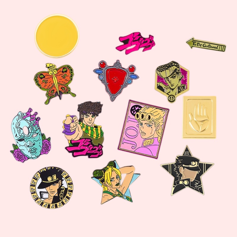 Japanese Anime "JoJos Bizarre Adventure" Lapel Pin Backpack Badge Gifts ...