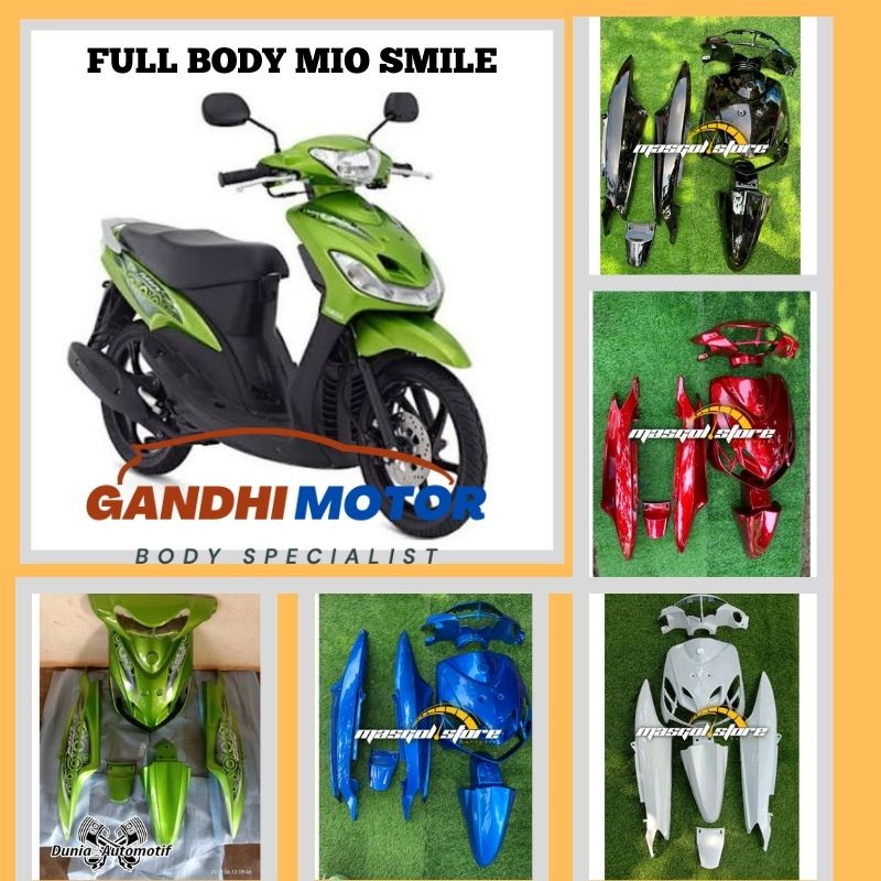 HIJAU MERAH PUTIH HITAM Full Body Mio Smile Cover Body Smooth Body FULL ...