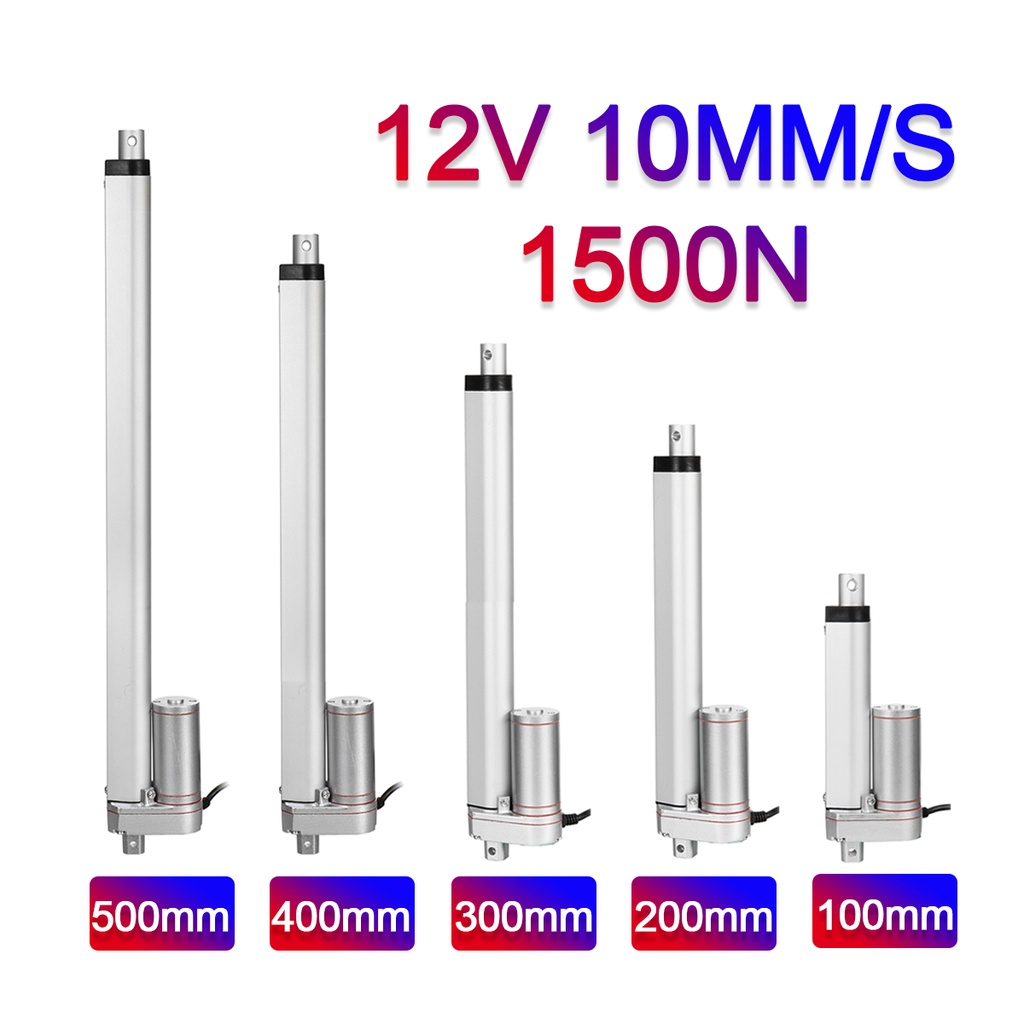 DC 12V 1500N Linear Actuator 500MM/400MM/300MM/200MM/100MM Stroke ...