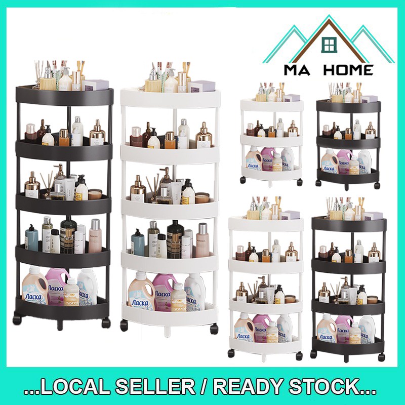 MA Home Tri-Corner Rack Triangular Corner Rack Storage Rack Bathroom ...