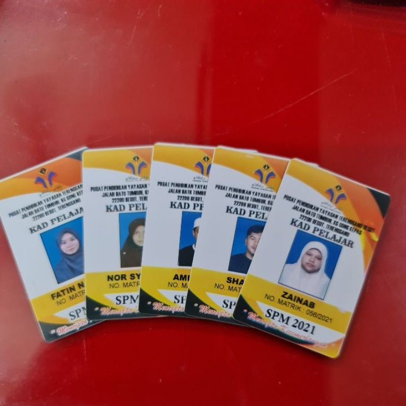 ID CARD / Kad Matrik / Member card/ Matrik card/ Kad Pelajar / kad pra ...