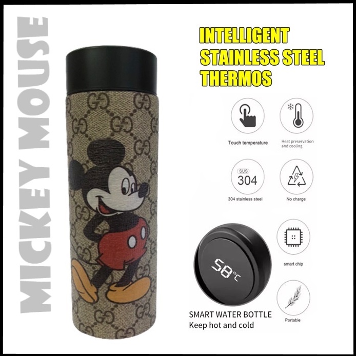Mickey Mouse 500ml Stainless Steel Intelligent Thermos Flask Bottle ...