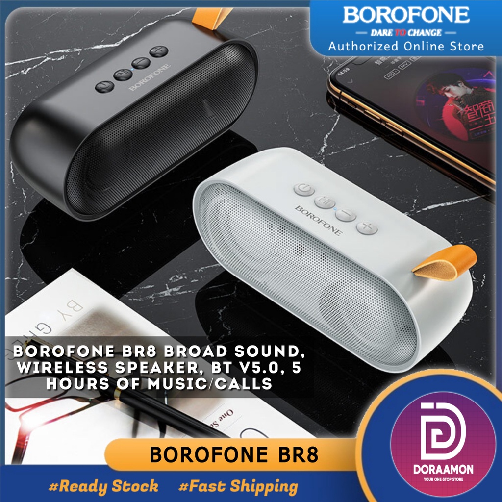 BOROFONE BR8 Broad sound wireless speaker BT V5.0 5 hours of music ...