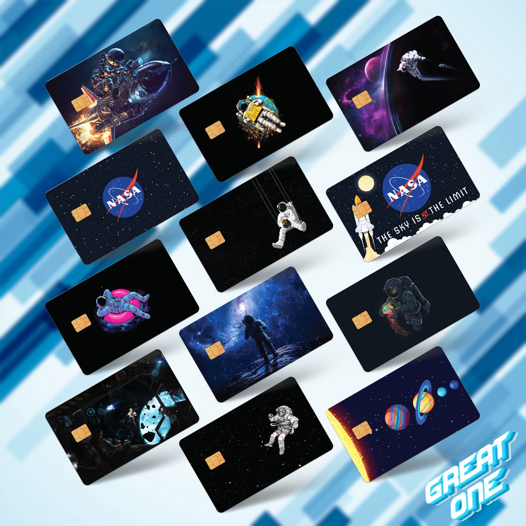 Space Nasa ATM Bank Sticker Card Cover Access Touch n Go Skin Bank ...