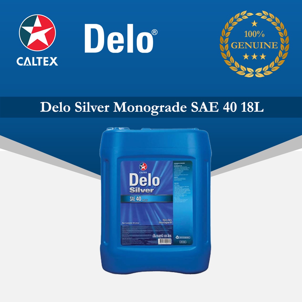 Diesel Engine Oil Caltex Delo Silver Monograde SAE 40 -CF (18L ...