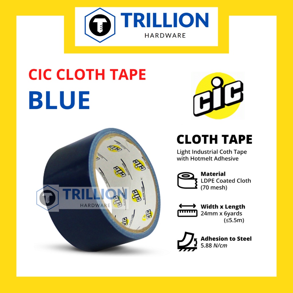 [Ready Stock] APOLLO CIC Cloth Tape Binding Tape Duct Tape Black Red ...