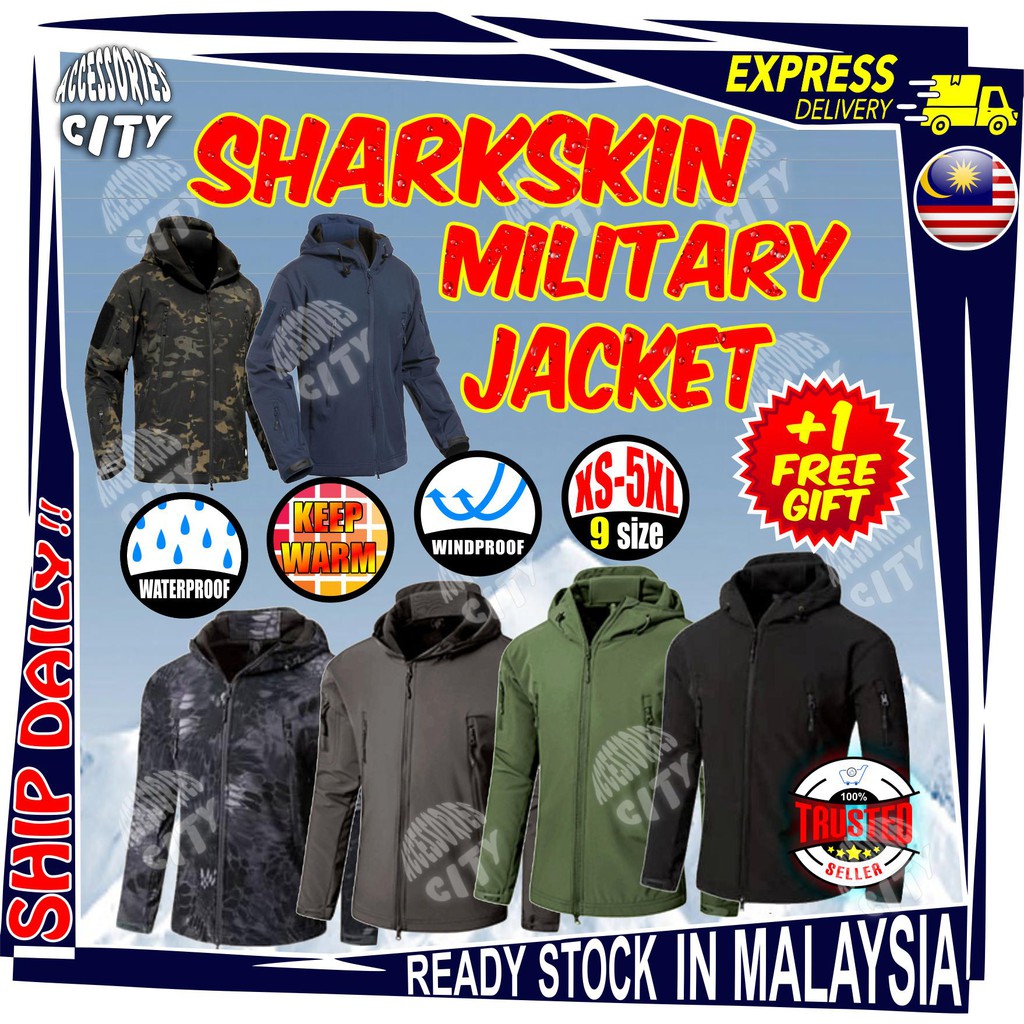 Jaket Waterproof Motor Sharkskin Jacket Men Motor Tactical Jacket ...