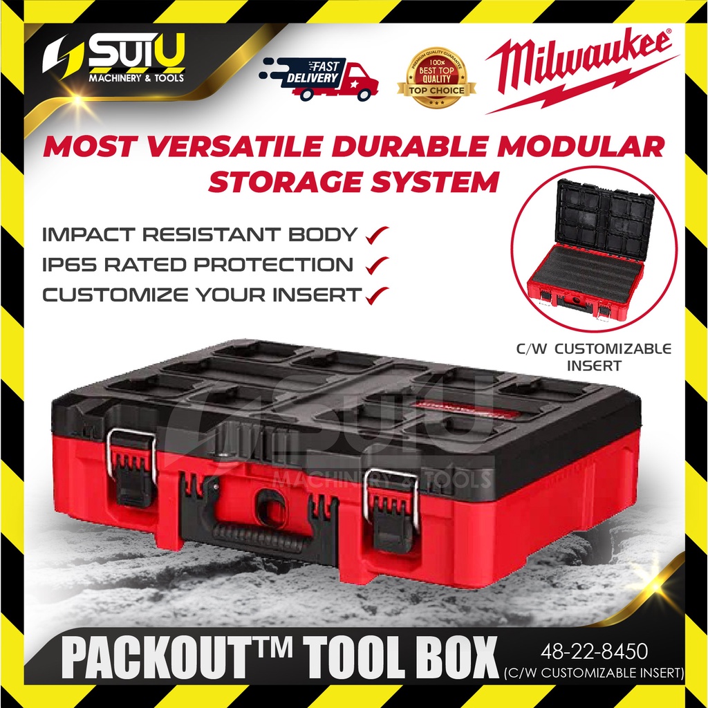 MILWAUKEE 48-22-8450 PACKOUT™ Tool Box c/w Foam Insert | Shopee Malaysia