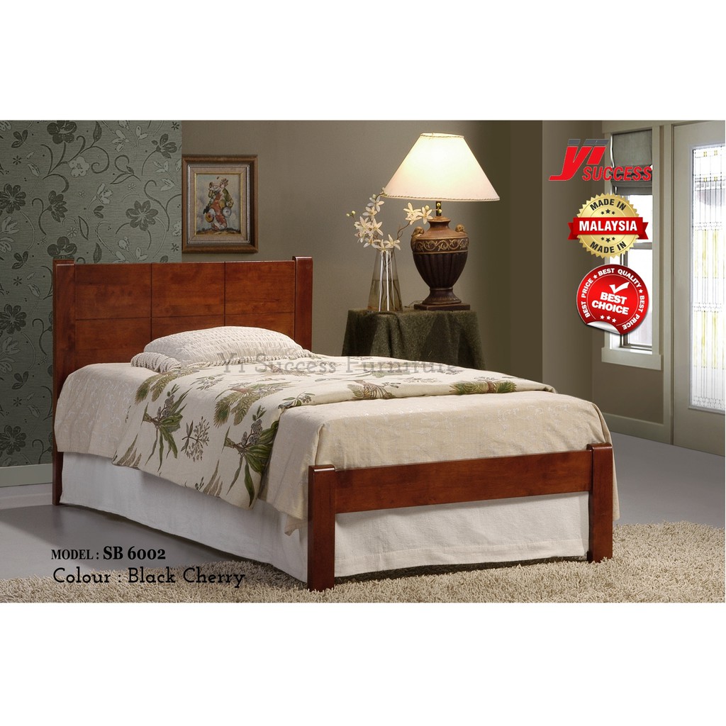 Yi Success Lynn Wooden Single Bed Frame / Quality Single Bed / Katil ...