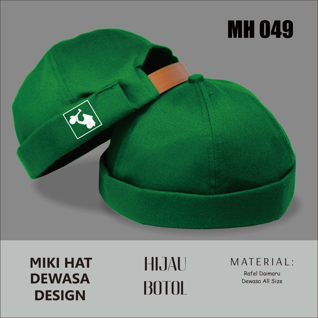 Miki Hat Adult Cap UAS Vespa Cap Premium Brimless Hat | Shopee Malaysia