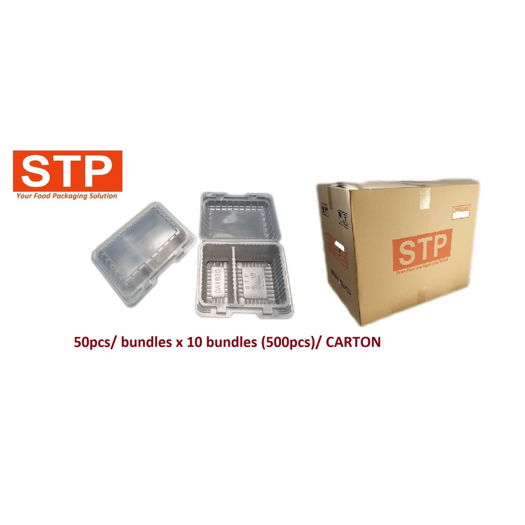 STP 2 Compartment Lunch Box, CA182C (1200ml) 500pcs/ carton | Shopee ...