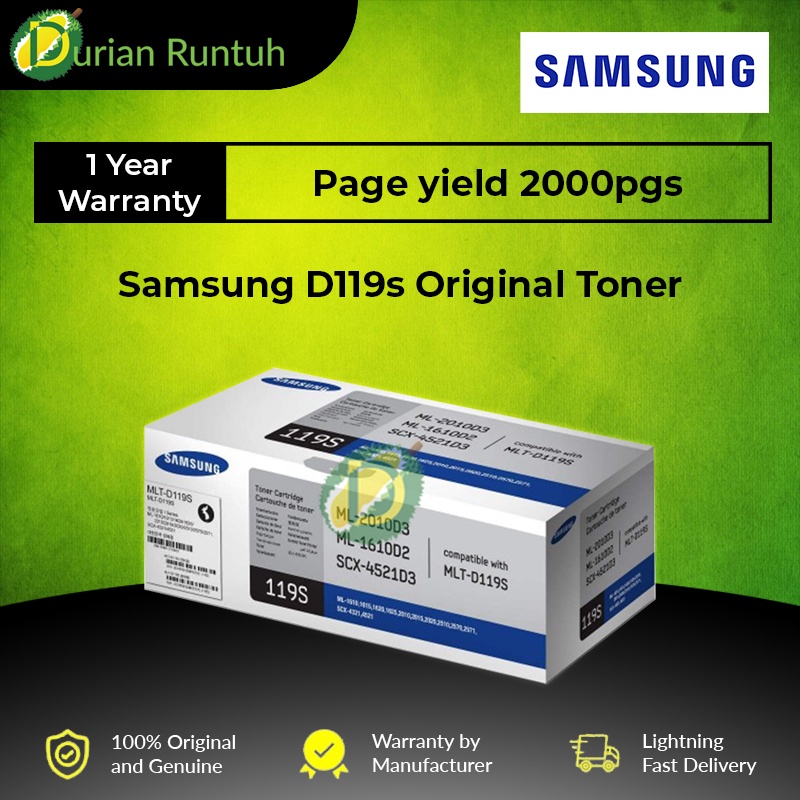 [Clearance] Samsung D119s Original Toner ( ML-2010D3 ML-1610D2 SCX ...