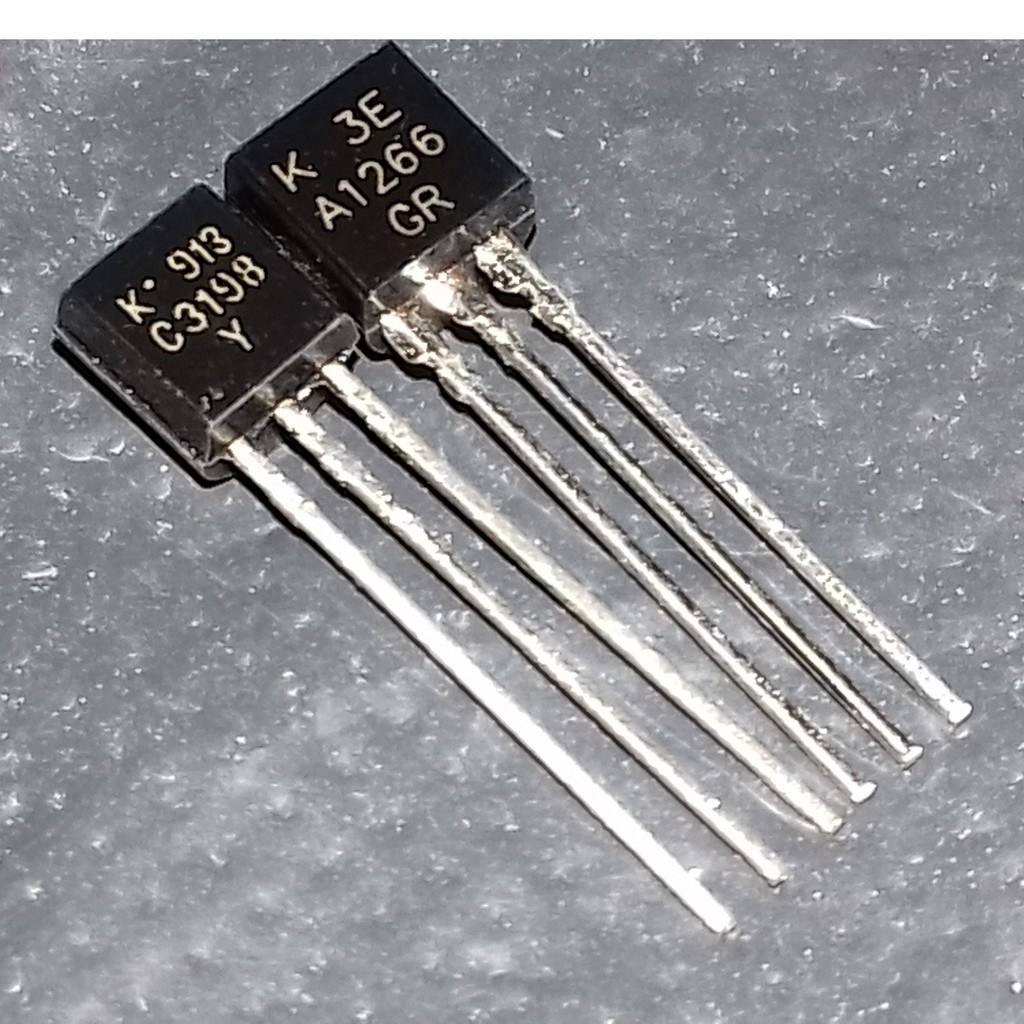 (1602)(1603) 2SA1266 2SC3198 A1266 C3198 0.15A 50V TO-92 PNP NPN BIPOLA ...