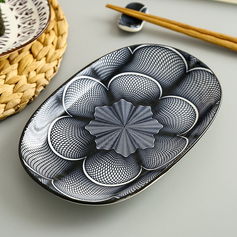 Japanese style ZENTANGLE PATTERN ceramic plate | Zpbd1 | Shopee Malaysia