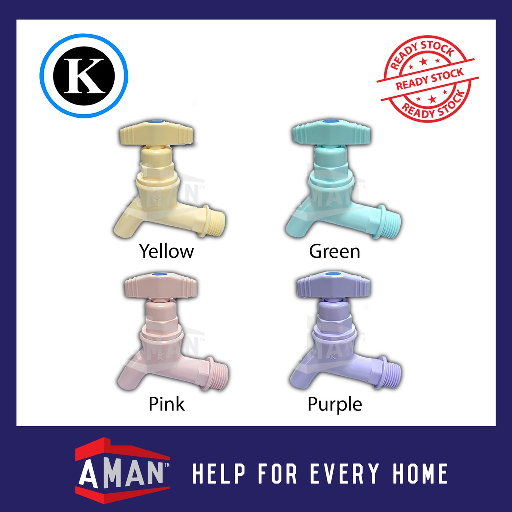 PVC Bib Tap 1/2" T Handle With Assorted Colours | Shopee Malaysia