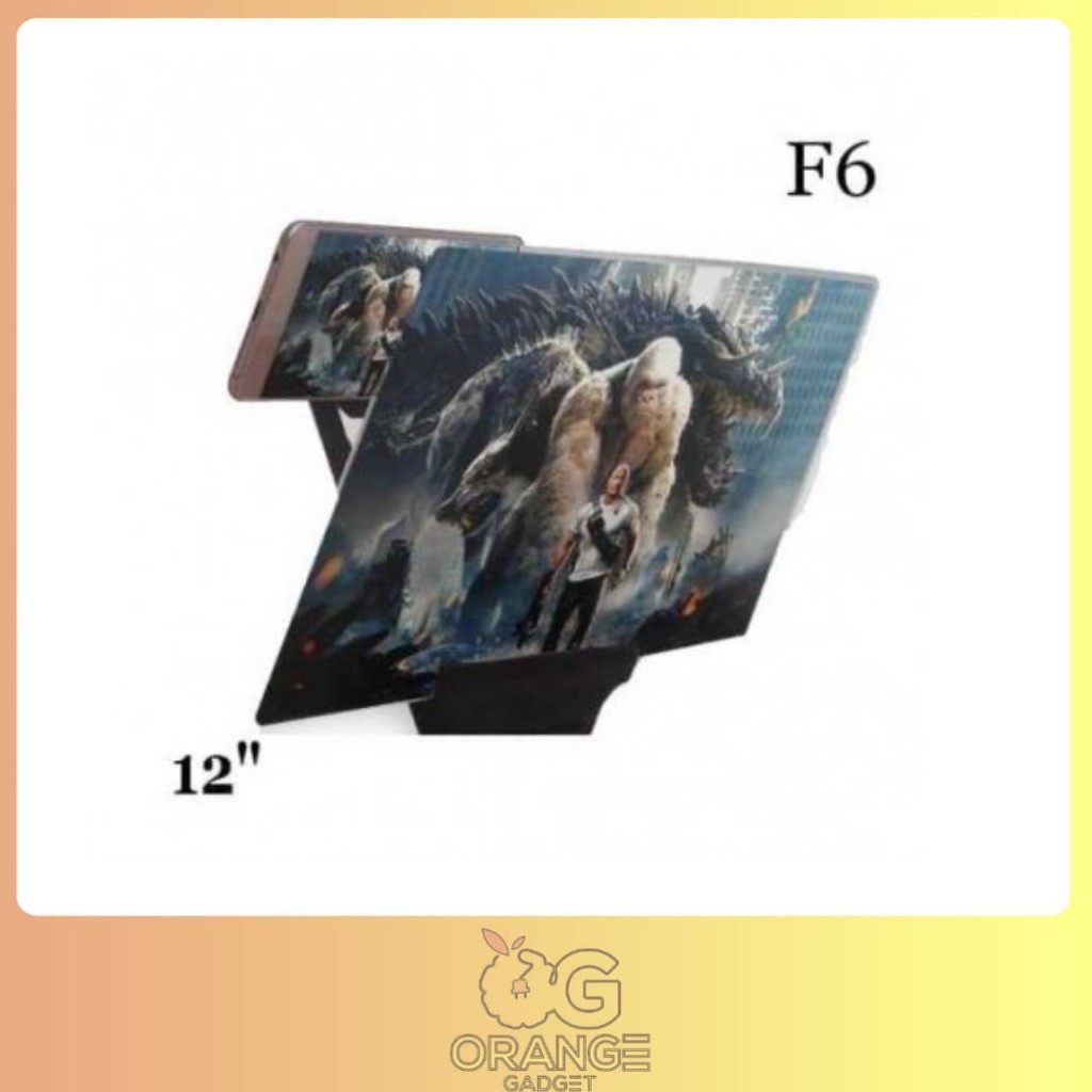 12" Curved Mobile Phone Screen Magnifier F6 HD Video enlarged screen ...